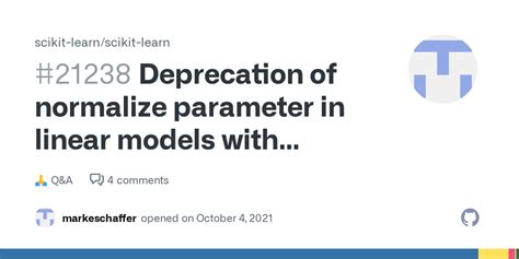 Deprecation Of Normalize Parameter In Linear Models With Cross Validation · Scikit Learn Scikit