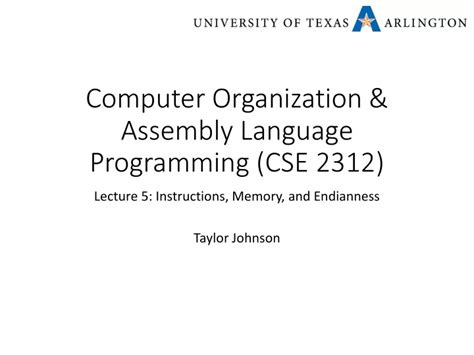 Ppt Computer Organization And Assembly Language Programming Cse Powerpoint Presentation 859124