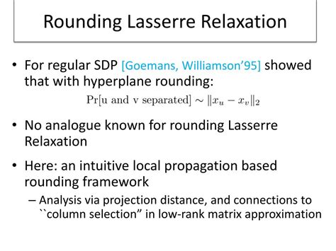 Ppt Lasserre Hierarchy Higher Eigenvalues And Graph Partitioning Powerpoint Presentation