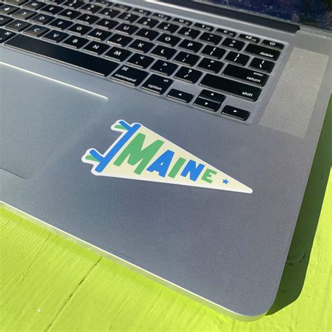 Maine Pennant Flag Sticker Etsy