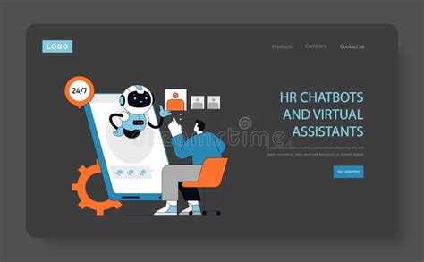 Hr Chatbots And Virtual Assistants Stock Vector Illustration Of