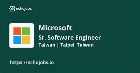 microsoft is hiring sr software engineer taiwan taipei taiwan