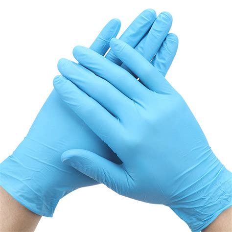 100pcs Size L Disposable Nitrile Protection Gloves Blue