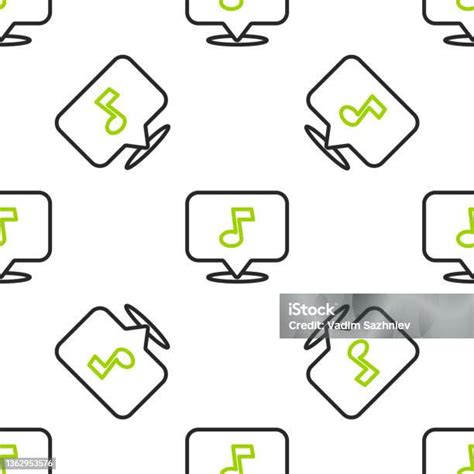 라인 뮤직 노트 톤 아이콘 은 흰색 배경에 원활한 패턴을 격리 벡터 0명에 대한 스톡 벡터 아트 및 기타 이미지 0명 25 센트 개념 Istock