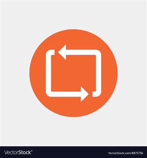 Repeat Icon Loop Symbol Refresh Sign Royalty Free Vector