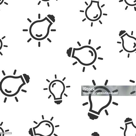 라이트 전구 아이콘 완벽 한 패턴 배경입니다 전구 모양 벡터 일러스트입니다 램프 아이디어 기호 패턴입니다 배경 주제에 대한 스톡 벡터 아트 및 기타 이미지 Istock