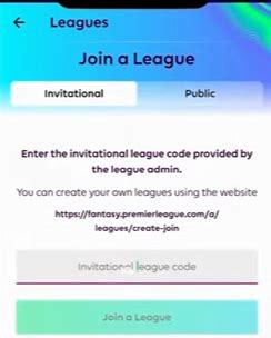 How To Join A Private Or Public League On FPL Step By Step
