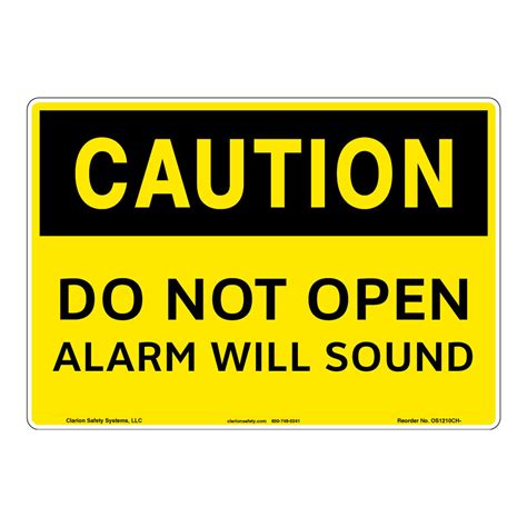Cautiondo Not Open Sign Os1210ch Sign