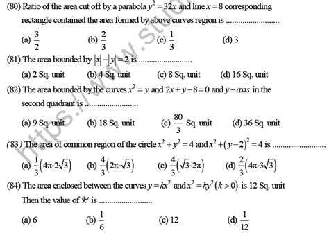 Jee Mathematics Definite Integration Mcqs Set A With Answers