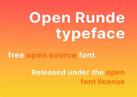 A Free Open Source Rounded Sans Serif Font Open Runde Typeface A Free Open Source Rounded Sans Serif Font Open Runde Typeface