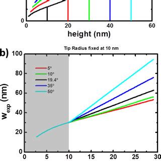 A Experimental Width With Respect To The Height For Square Motifs Download Scientific Diagram
