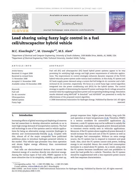 pdf load sharing using fuzzy logic control in a fuel cell