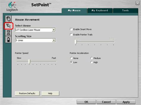 Customizing My Lx 710 Mouse With Logitech Software Setpoint