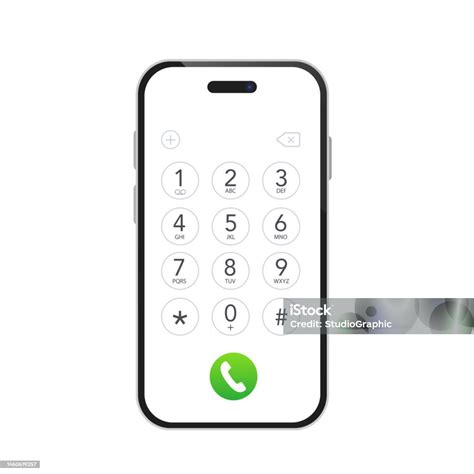 전화기의 숫자와 문자가 있는 전화기 키보드입니다 스마트 폰용 사용자 인터페이스 키보드 터치 스크린이 있는 장치의 키보드 템플릿입니다 벡터 그림 숫자에 대한 스톡 벡터 아트