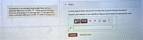 [get Answer] An Electron Is Accelerated Horizontally From Rest By A