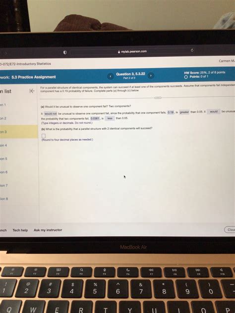 Solved For A Parallel Structure Of Identical Components The