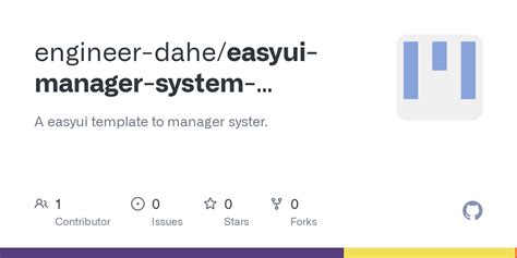 Github Engineer Dahe Easyui Manager System Template A Easyui Template To Manager Syster