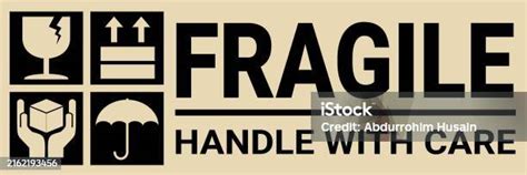 스티커 깨지기 쉬운 핸들 조심 검은 색과 갈색 깨지기 쉬운 경고 라벨 깨진 유리 기호와 깨지기 쉬운 레이블 벡터 자산 마분지 색깔 0명에 대한 스톡 벡터 아트 및 기타