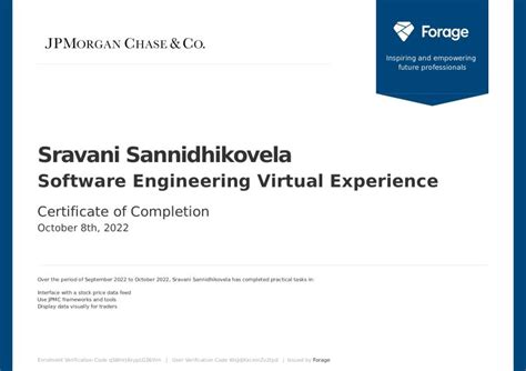 Sravani Sannidhikovela On Linkedin Forage Softwareengineering