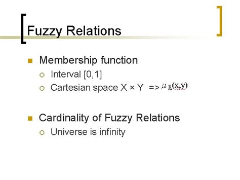 Classical Relations And Fuzzy Relations N N Cartesian