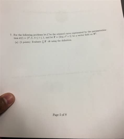 Solved Le Oriented Curve Represented By The Parameteriza 7