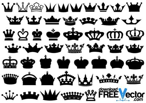 Crowns Vector Free Free Vector Download Crown Clip Art Silhouette