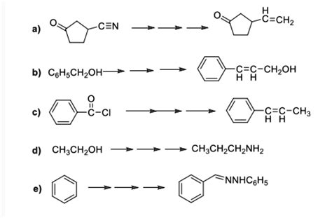 Solved Show How You Would Synthesize Each Of The Following Syntheses More Than One Step May