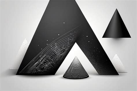 Premium Photo Abstract Geometric Composition With Decorative Triangles