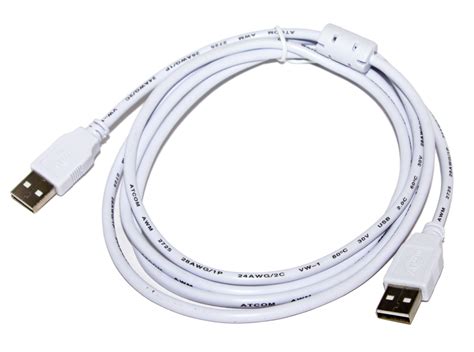 Кабель Usb 2 0 1 8м Am Am Atcom White купить в Запорожье и Украине