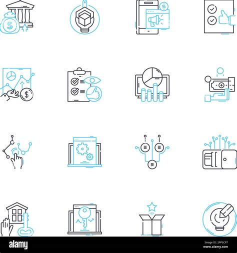 Revenue Profits Linear Icons Set Growth Sales Income Earnings Returns Surplus Gain Line