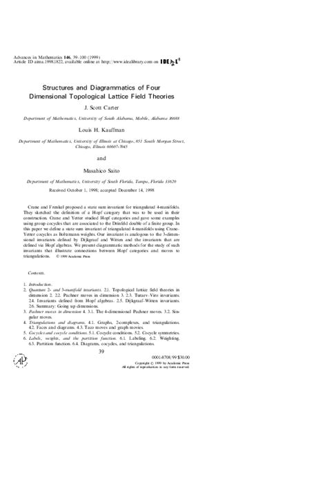 Pdf Structures And Diagrammatics Of Four Dimensional Topological