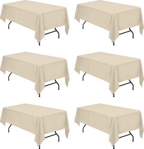 8 Pack Red Tablecloths 60 X 126 Inch For 8ft Rectangle Tables 150 Gsm