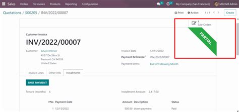 payments installments module in odoo kanak infosystems