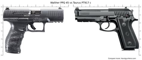 Walther Ppq 45 Vs Taurus Pt917 C Size Comparison Handgun Hero