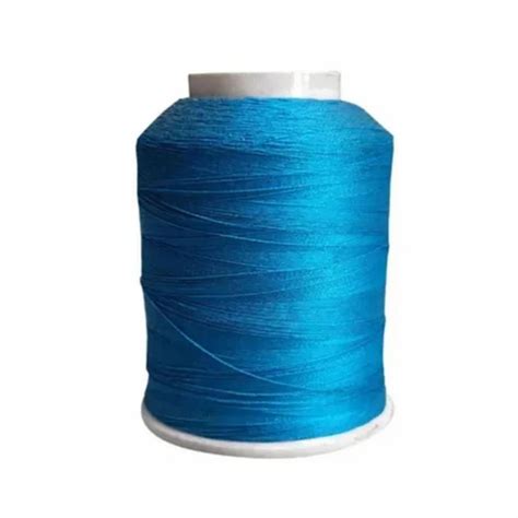 Sky Blue Dyed Polyester Yarn Denier Range 110 Denier Count 30 At Rs