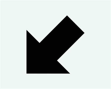 Arrow Bottom Left Icon Corner Point Pointer Position Navigation Here Place Location Black White