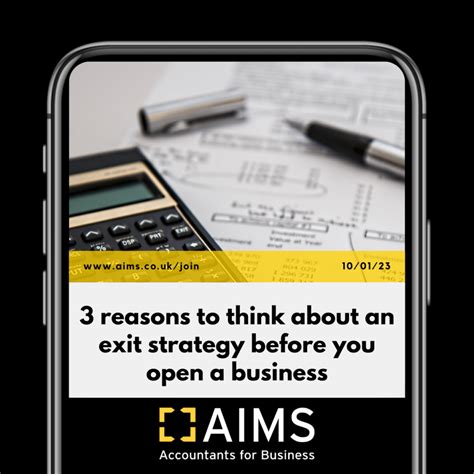 3 Reasons To Think About An Exit Strategy Before You Open A Business AIMS Accountants For Business