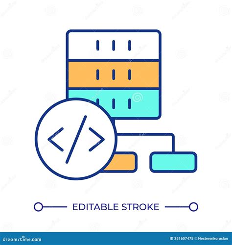 Lineart Developer Or Coder Icon On Blue Background Vector Illustration