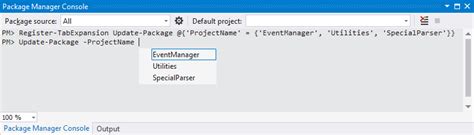 Nuget Register Tabexpansion Powershell リファレンス Microsoft Learn