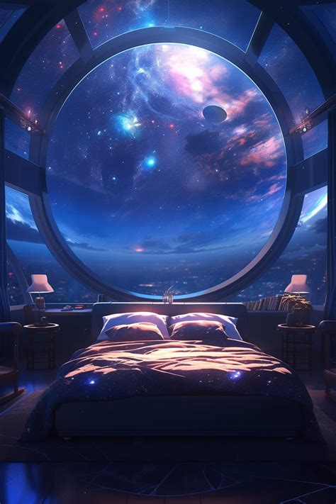 Bedroom With An Extraterrestrial Scenery