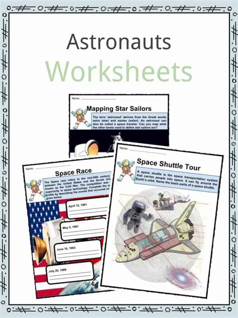 Astronaut Facts Worksheets And Space Exploration Information