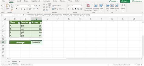 How To Use Subtotal With Avergaeif In Excel Sheetaki