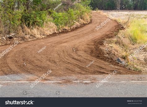 Paved Road And Dirt Road Over 8732 Royalty Free Licensable Stock