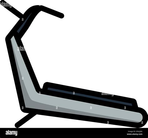 Icon Of Treadmill Editable Bold Outline With Color Fill Design Vector Illustration Stock