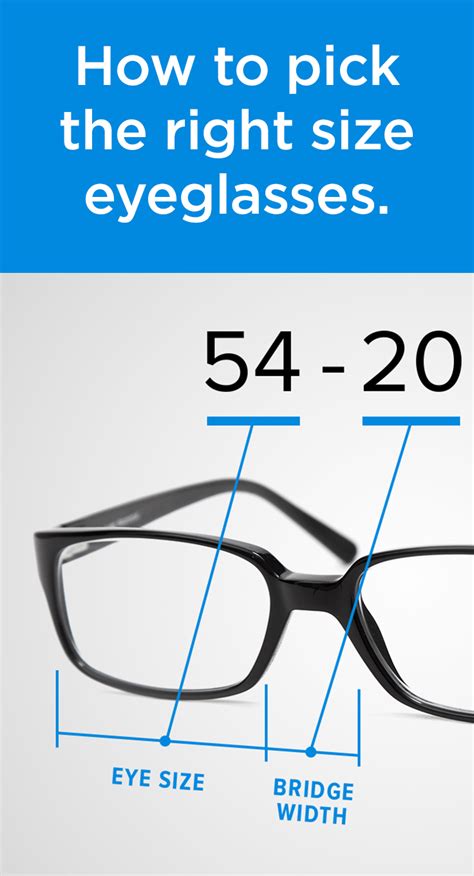 Glasses Frame Size Chart