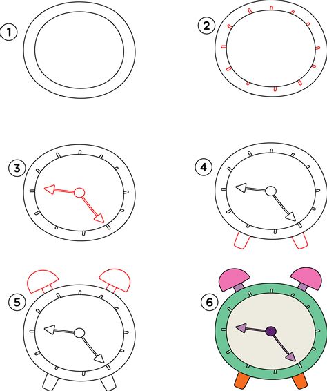 Hoe Stap Voor Stap Een Klok Tekenen Stap Voor Stap Tekenen