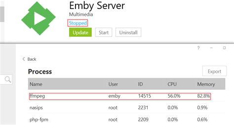 High Memory Usage Both On Emby 4808 And 476 Terramaster Nas Emby Community