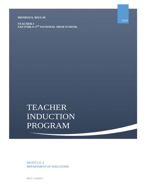 Teacher Induction Program Module 4 V10 Pdf