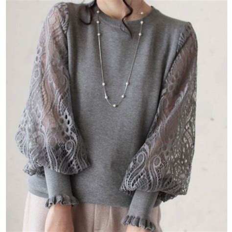 [소문난여자옷 분위기있는 소매망사 레이스 시스루니트 다음날 바로 출고 섹시한스타일 출근룩 하객패션] 23800원