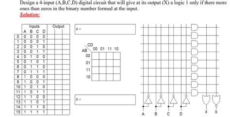 Solved Design A 4 Input A B C D Digital Circuit That Will Chegg Com